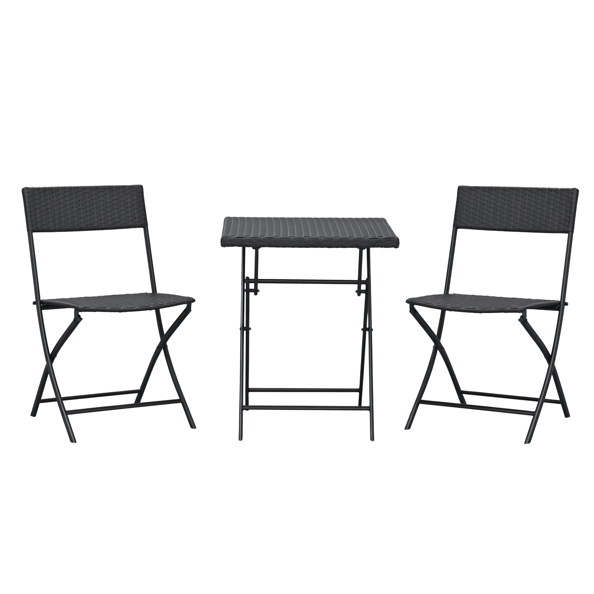 Click here for Outsunny 3 Pcs Rattan Bistro Set  Folding Patio Fu... prices