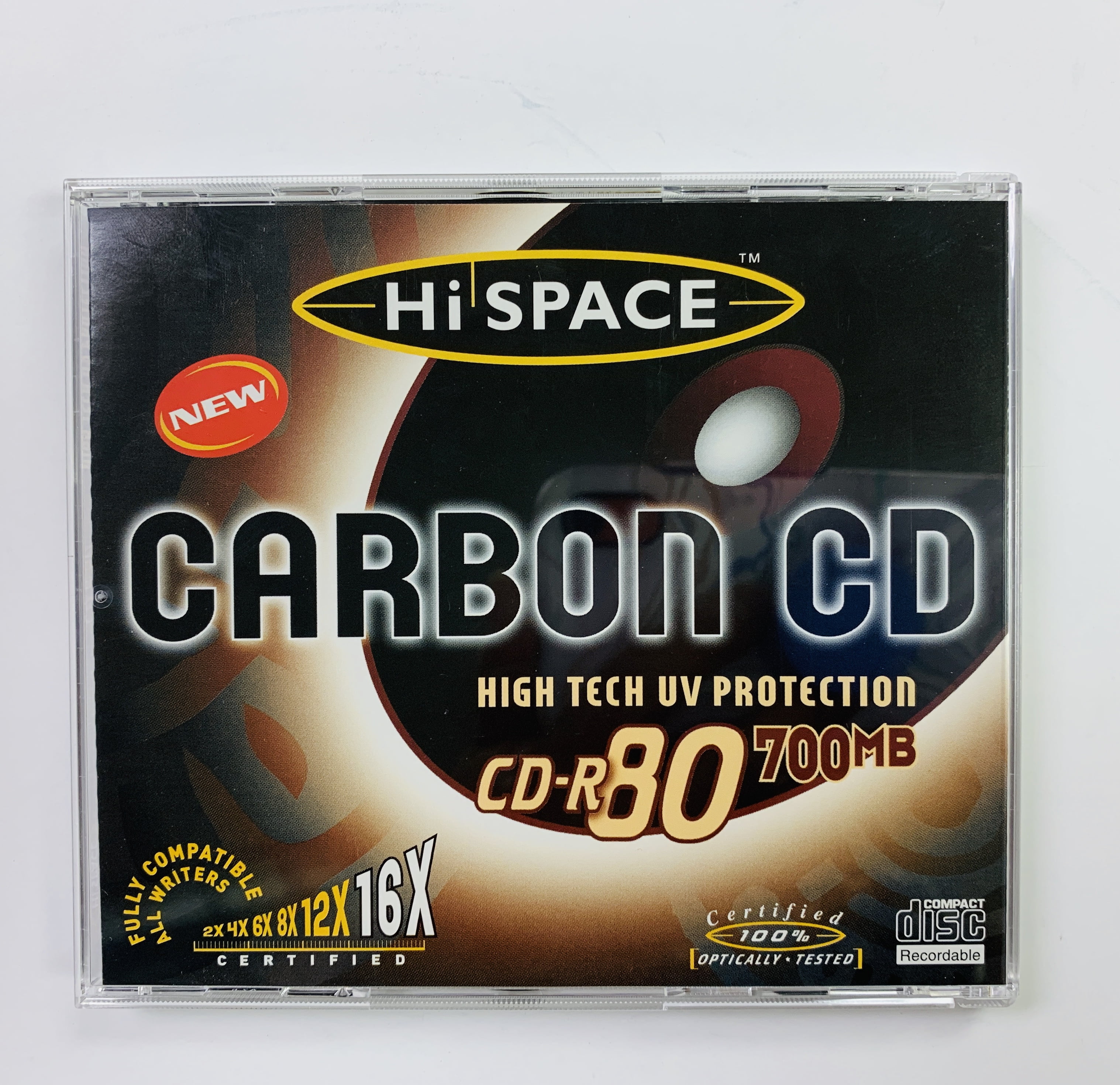 HiSPACE High Tech UV ProtectionCarbon CD-R 80 700MB 2x-16x, 10PK with Jewel Case - Walmart.com