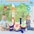 Kid Odyssey Play Music Drum Set for Toddlers 1-3, Baby Musical Toys ...