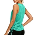 akafmk Women's Yoga Tank Tops Sleeveless Drawstring Loose Activewear ...