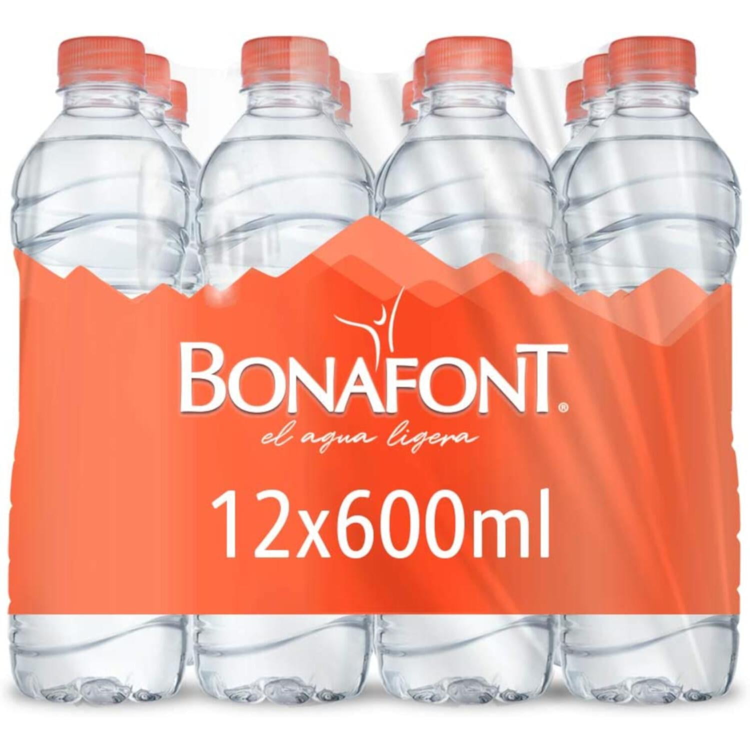 Pack de 12 Agua Bonafont Natural 600 ml | Bodega Aurrera en línea