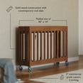 Foundations Boutique Compact Folding Mini Crib, Cherry - Walmart.com
