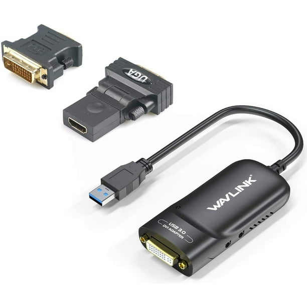 Wavlink USB3.0 a DVI / VGA Universal Graphic Adapter, Soporta Primary ...