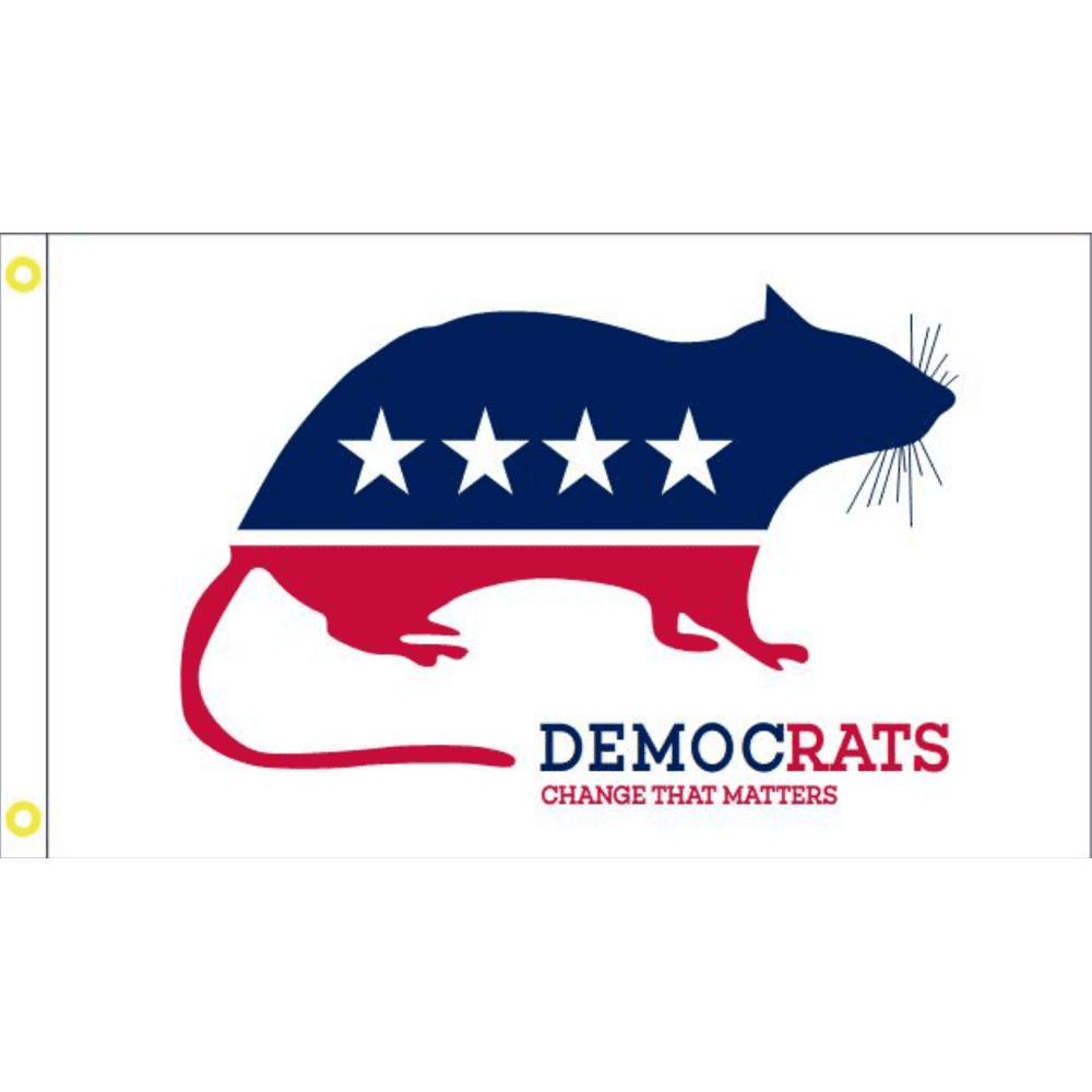 Democ-Rats Change That Matters 3'X5' Flag Rough Tex® 100D - Walmart.com ...