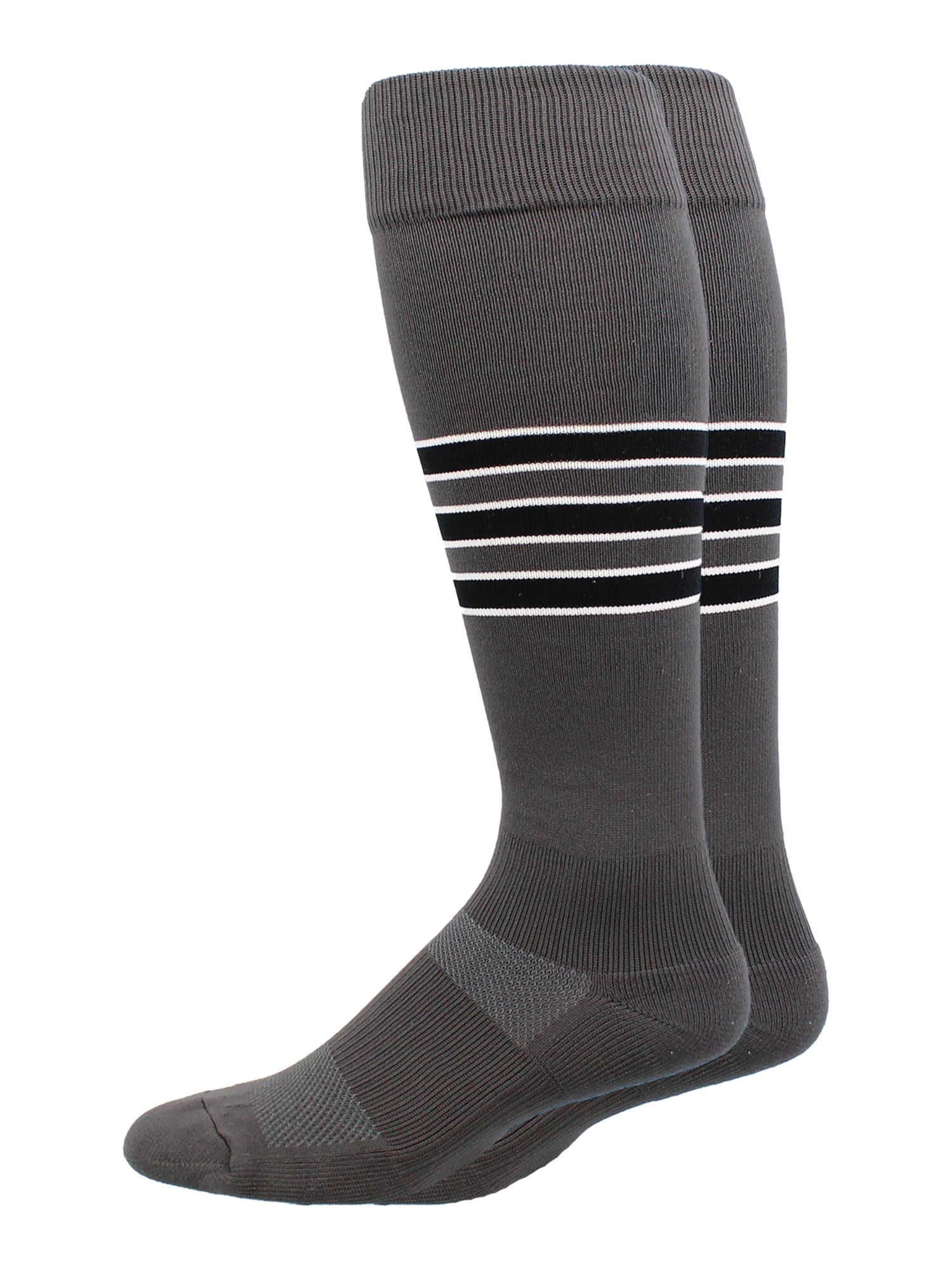 Gridiron 3 Stripe Football Socks (Graphite/Black/White, Large ...