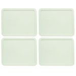 Pyrex 7212-PC White Rectangle Plastic Food Storage Replacement Lid (4 ...