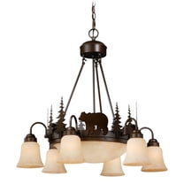 Bozeman 9 Light Bronze Rustic Bear Chandelier - Walmart.com