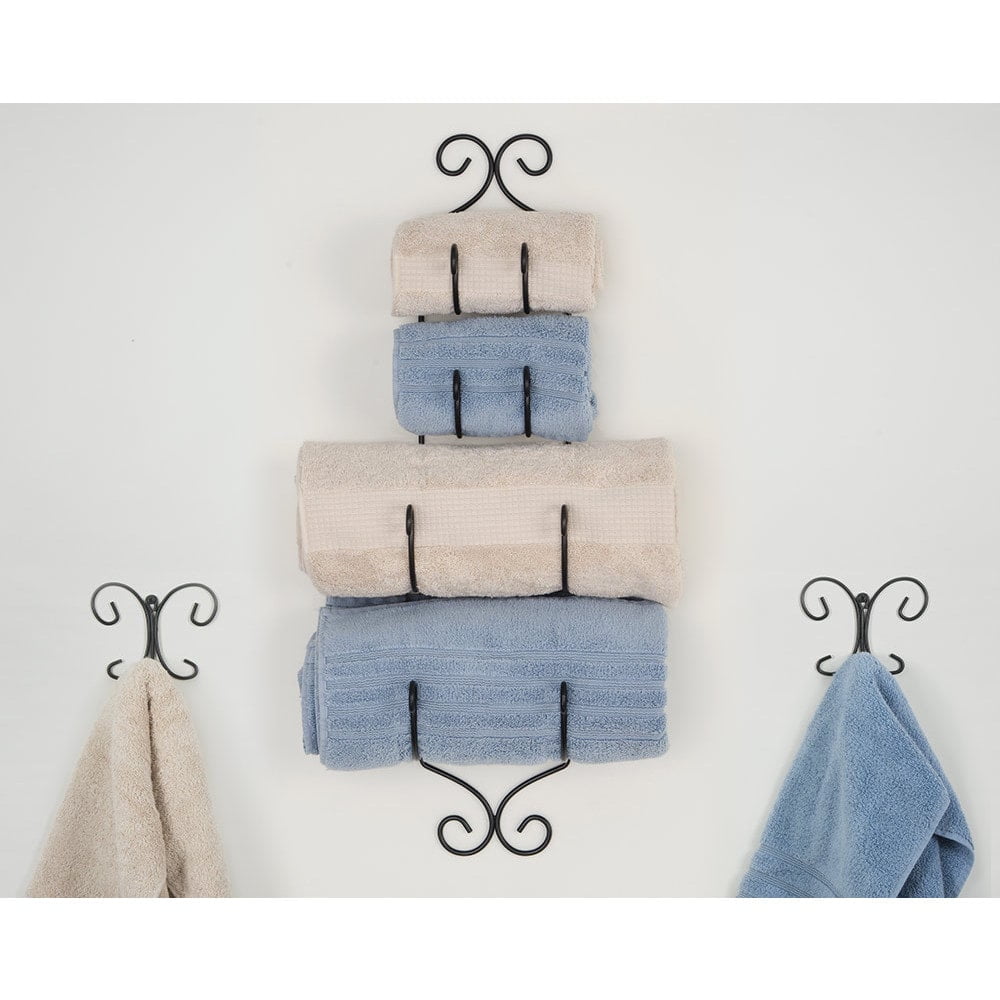 Concept Housewares High Quality Wall Mounted Towel Hook and Hook Rack ...