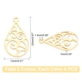 201 Stainless Steel Pendants Filigree Joiners Findings Laser Cut ...