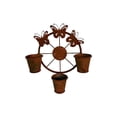 Classic Stylized Iron Wall-Mounted Hanging Flower Pot, Sturdy Anti-Rust ...