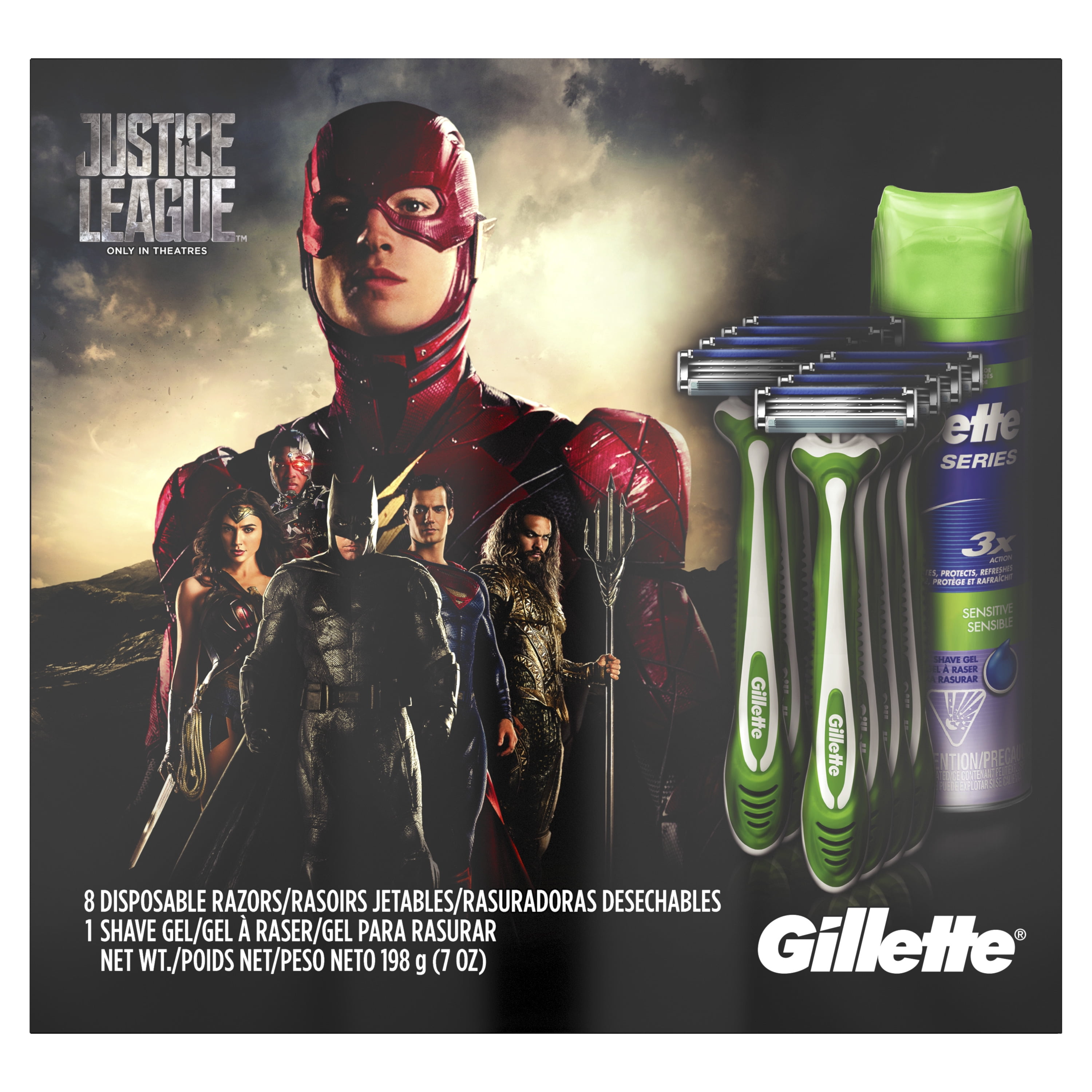 Gillette Sensor3 Disposable Razor Justice League Shave Gift Pack ...