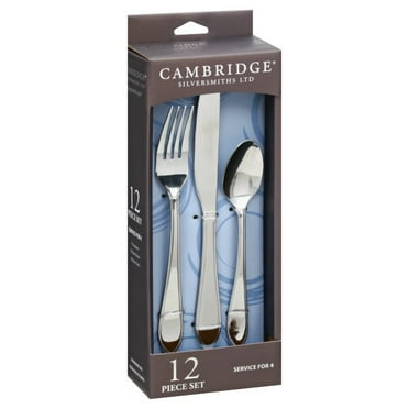 Cambridge Silversmiths 20-Piece Bamboo Natural Flatware Set with ...