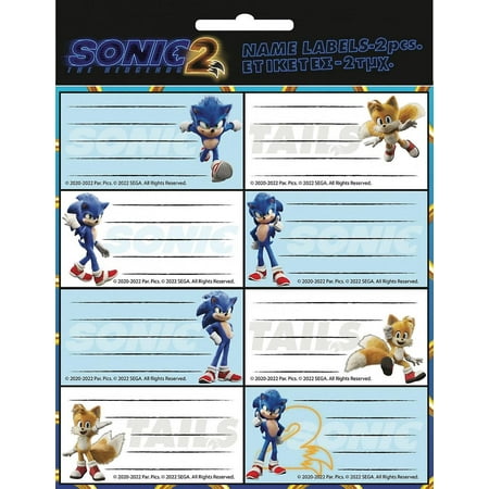 Sonic The Hedgehog Address Labels Name Labels Sonic & Tails | Walmart ...