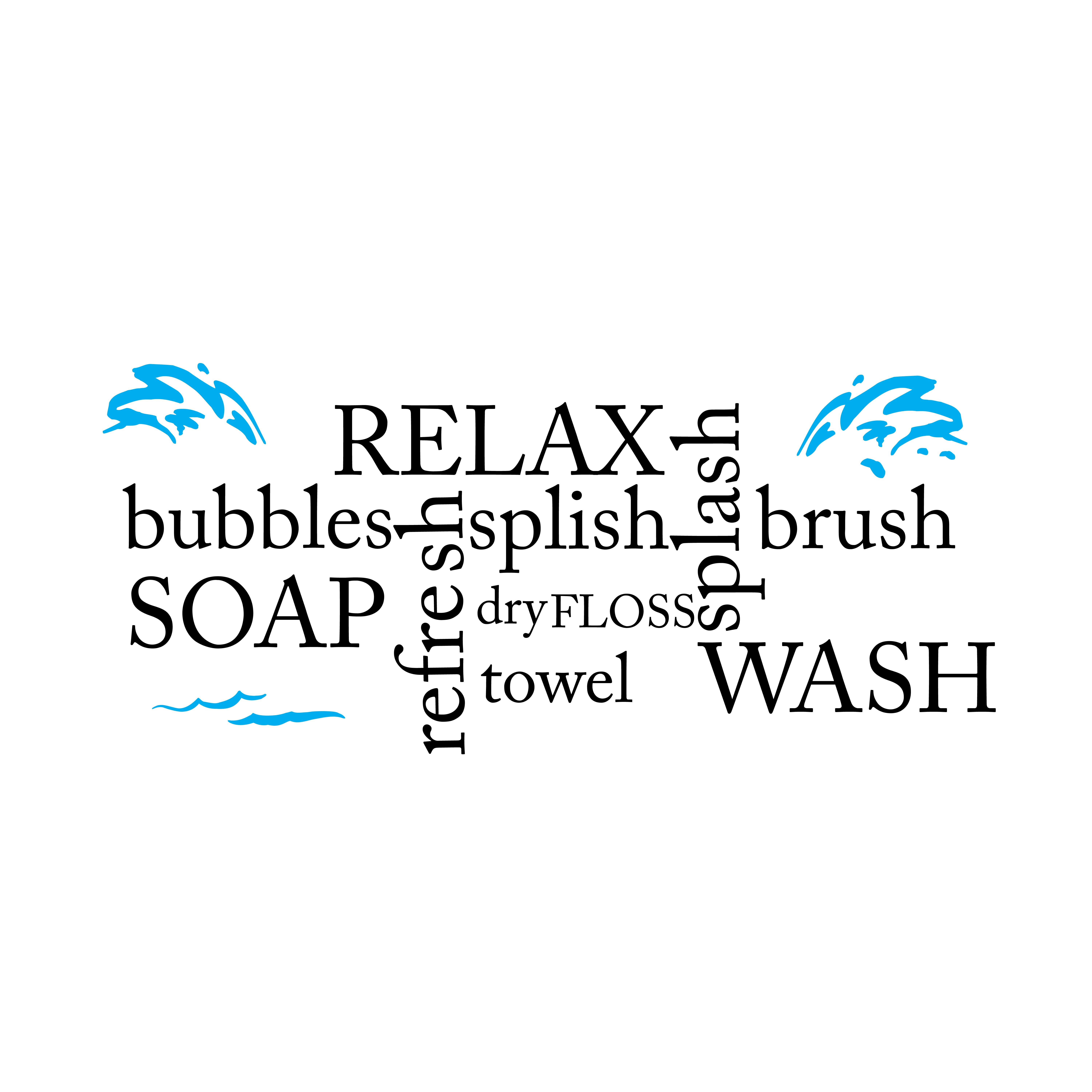 HYGIENE - Home Art Keeping Clean Words Decoration Sticker Personal ...