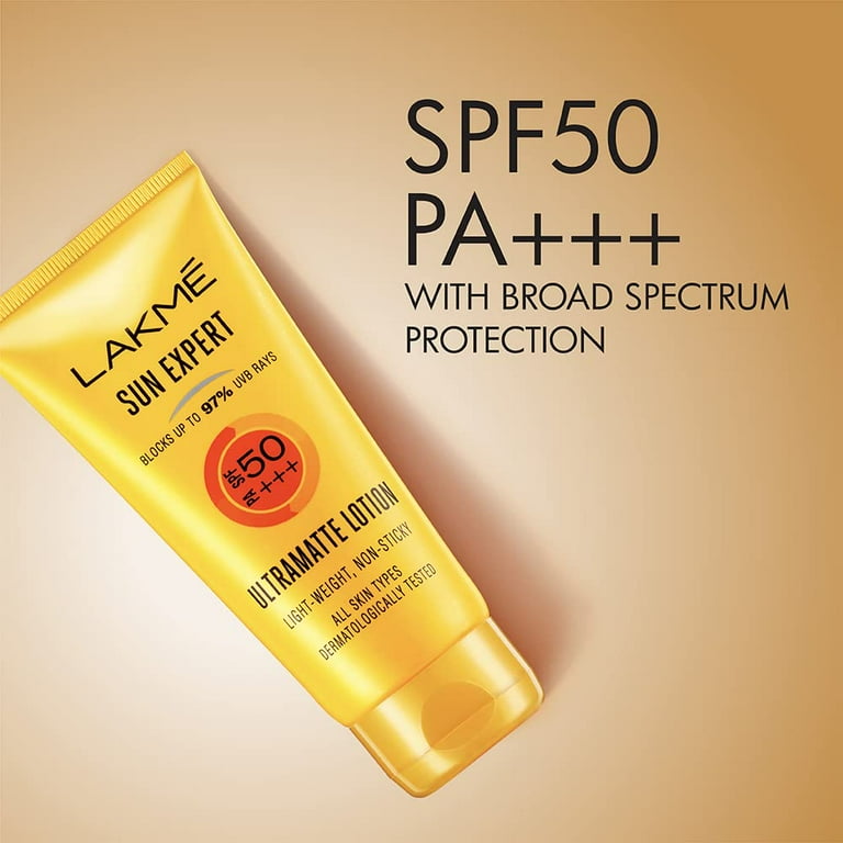 Lakme Sun Expert SPF 50 PA Ultra Matte Lotion Sunscreen Blocks Upto 97 Harmful Sunrays 50 ml