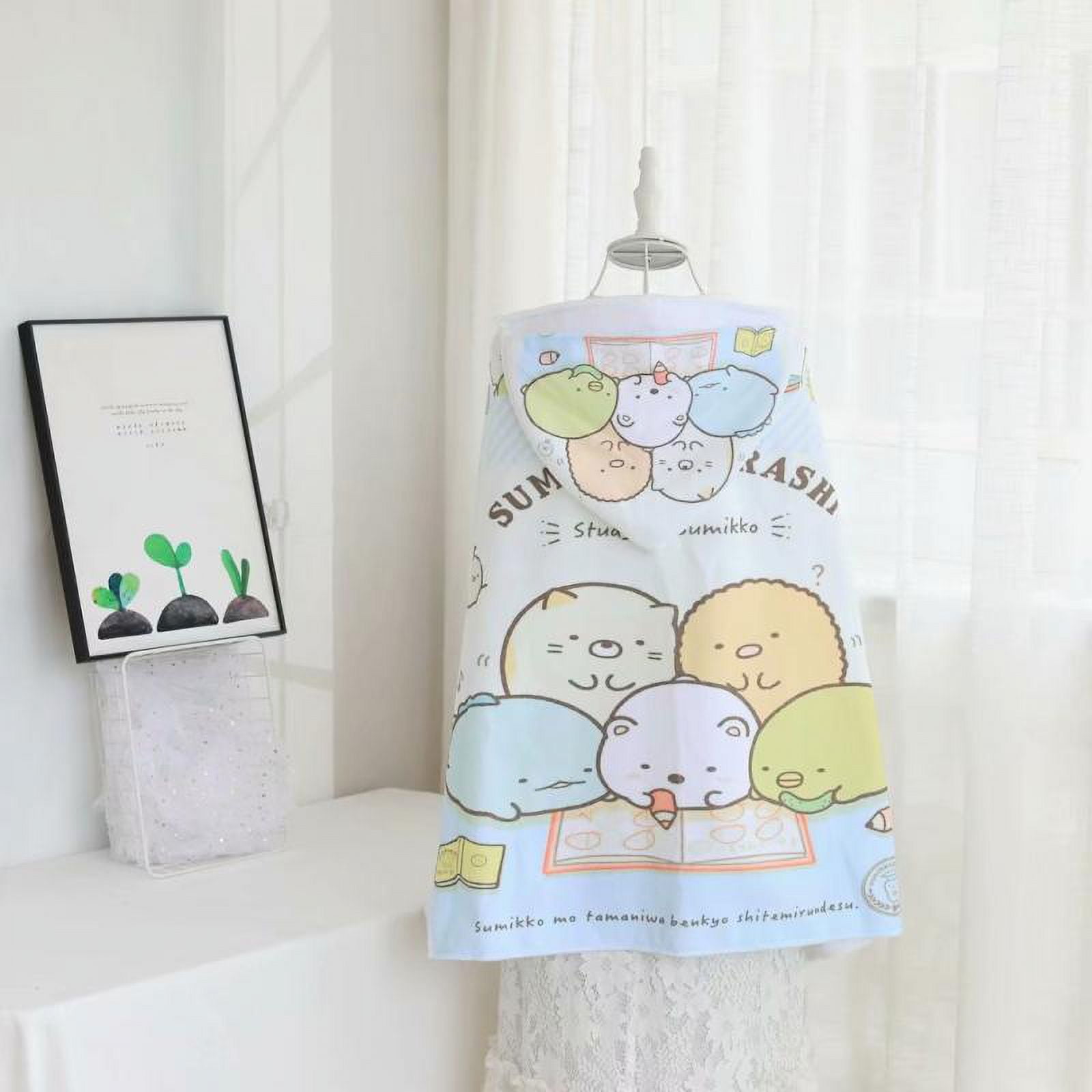 Sanrio-Toalla de baño con capucha para niños, albornoz Kawaii de Hello ...