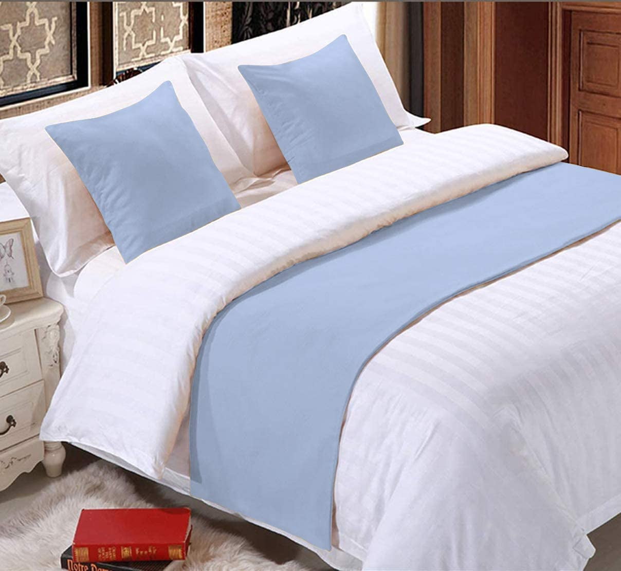 Bed Runner (1 Piece Only), 100% Egyptian Cotton, 400 Thread Count, Soft ...