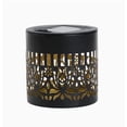 Solar Peony Projection Lantern – Hollow Metal Cylindrical Outdoor Lamp ...
