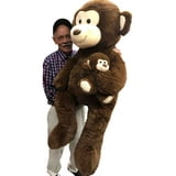 4 Foot Giant Stuffed Monkey 48 Inches Soft 122 cm Big Plush Huge Cuddly ...