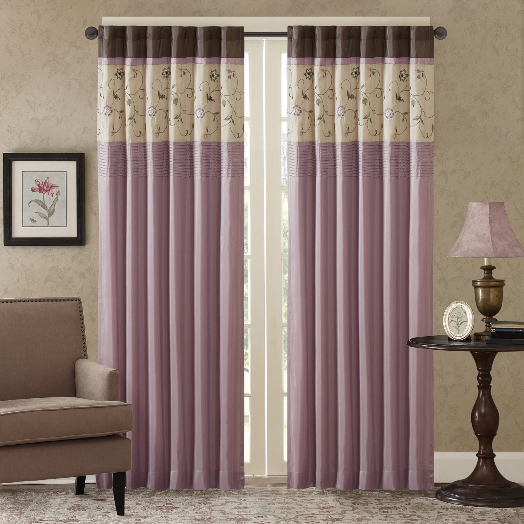 Home Essence Monroe Embroidered Window Panel - Walmart.com