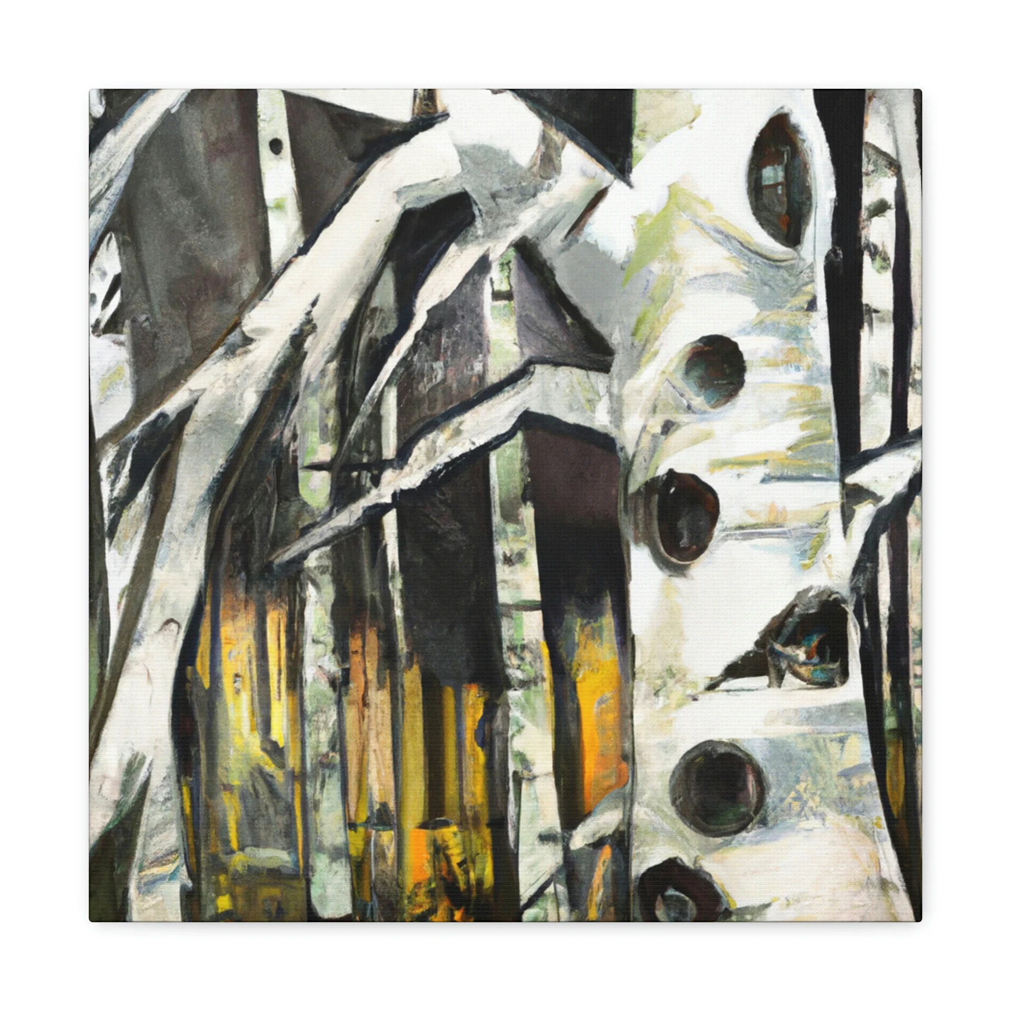 Birch Tree Expressionism - Canvas - Walmart.com