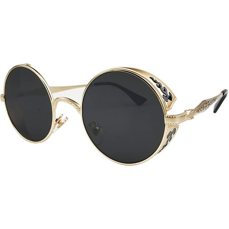 Hippie Retro Vintage John Lennon Glasses, Round Circle Sunglasses for ...
