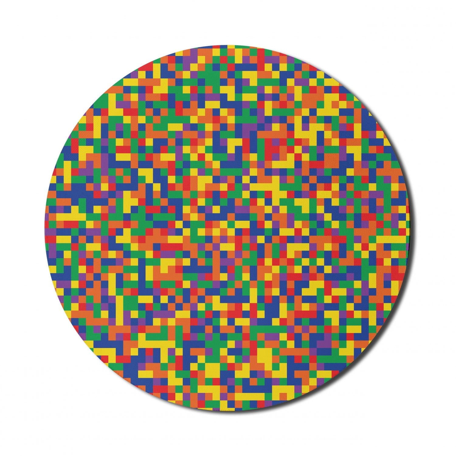 Mosaic Mouse Pad for Computers, Pixel Art Vivid Motley Tiny Squares ...