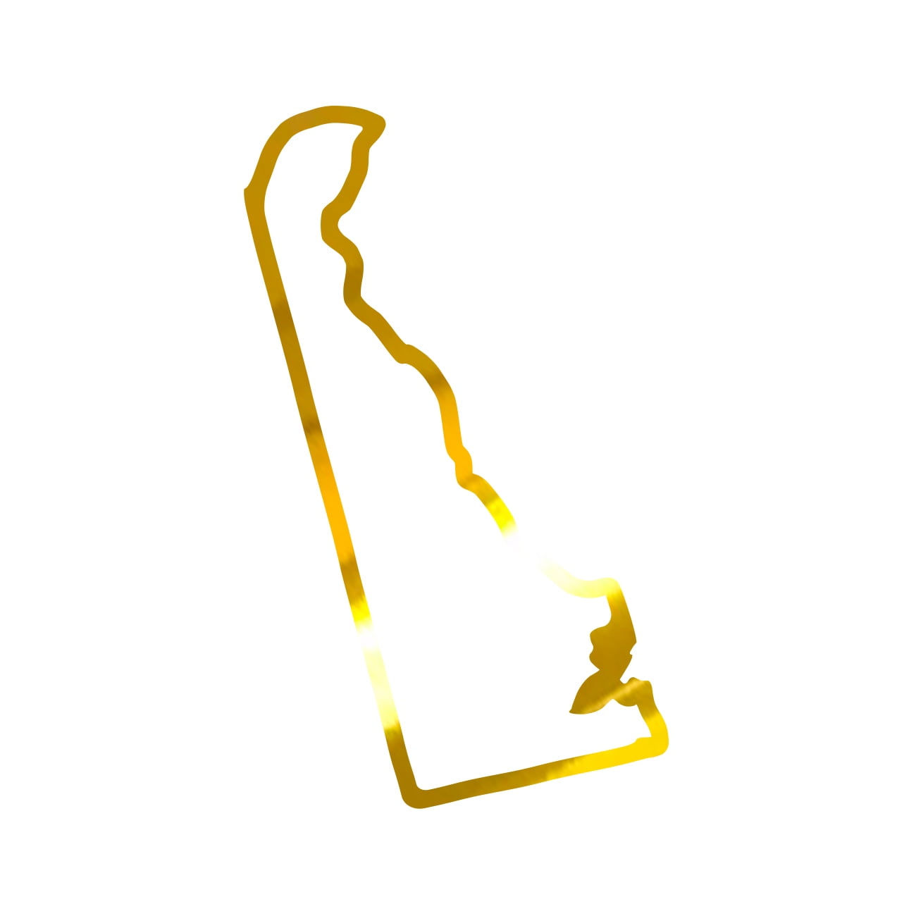 Delaware Outline Sticker Decal Die Cut - Self Adhesive Vinyl ...