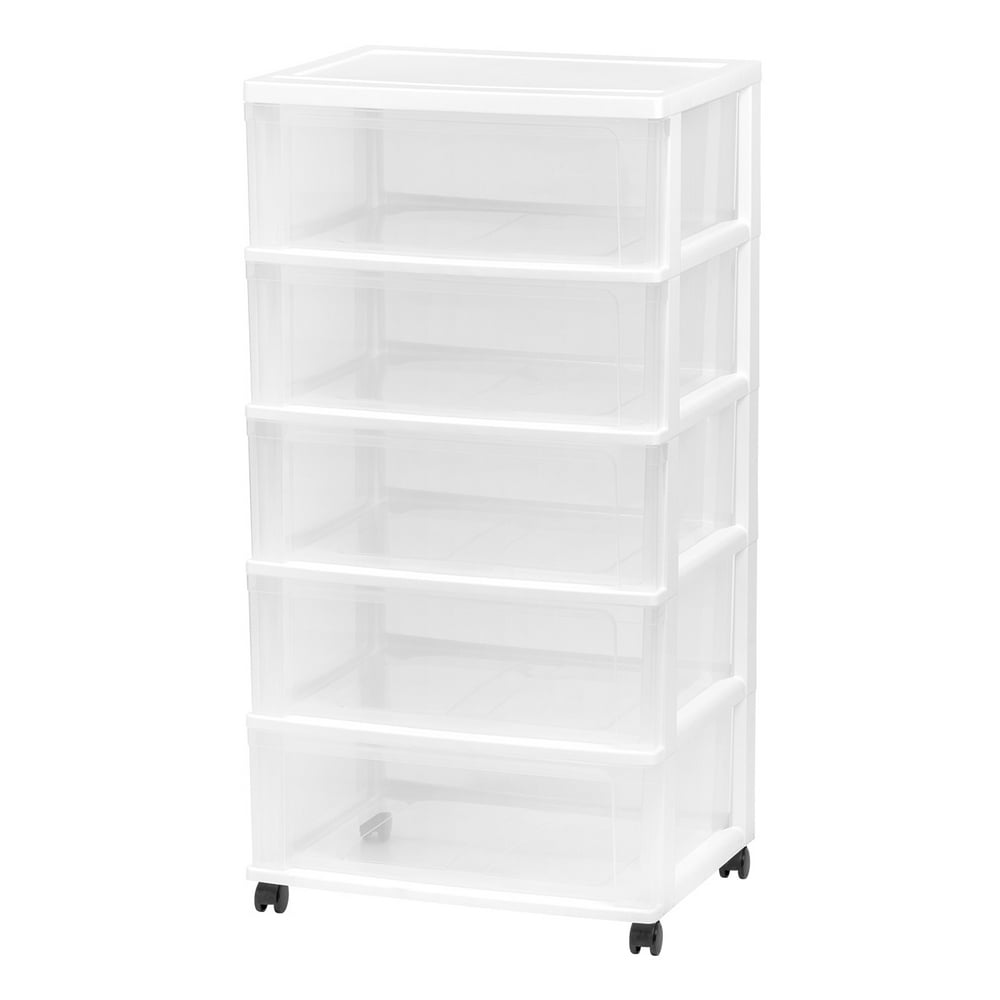 Iris 5 Drawer Wide Chest 1 Pack White