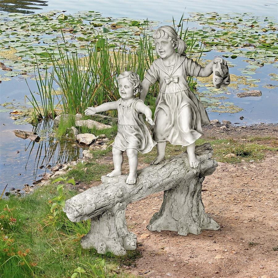 Design Toscano Forest Fun Children Balancing on a Log Statue - Walmart.com