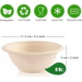 Bulk 150Pk. 8 OZ Paper Bowls Disposable Heavy Duty Small Compostable ...