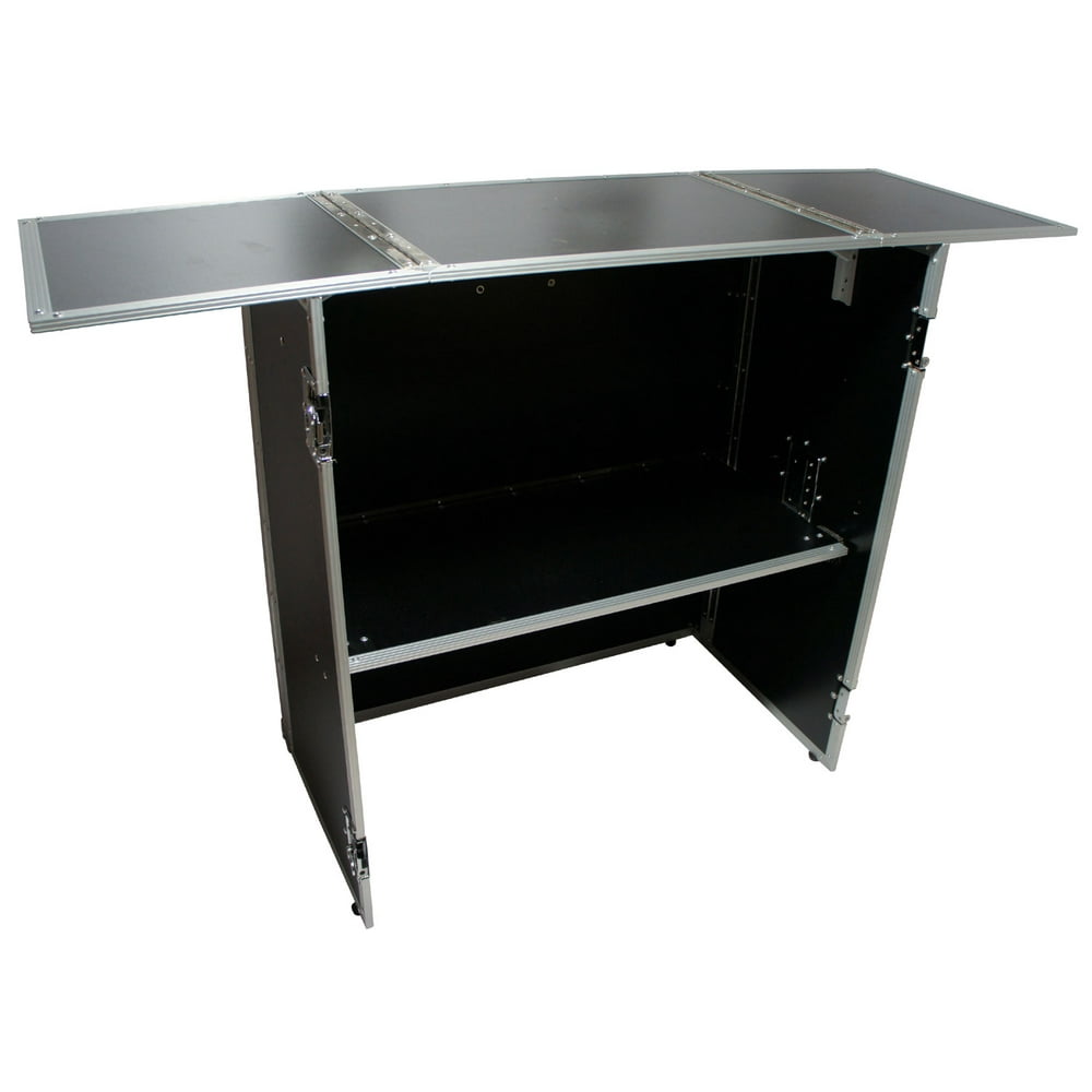 Harmony Case HCDJSTANDT Compact Fold Out Portable DJ Workstation Table ...