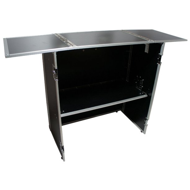 Harmony Case HCDJSTANDT Compact Fold Out Portable DJ Workstation Table ...