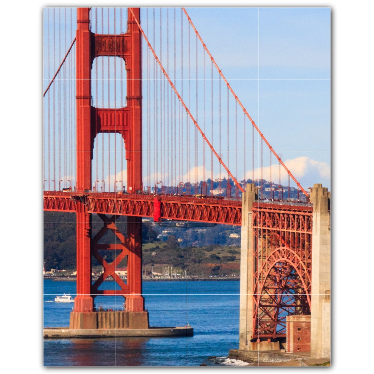 Picture-Tiles.com: Bridge Ceramic Tile Wall Mural WAL500244-45L. 32"W x ...