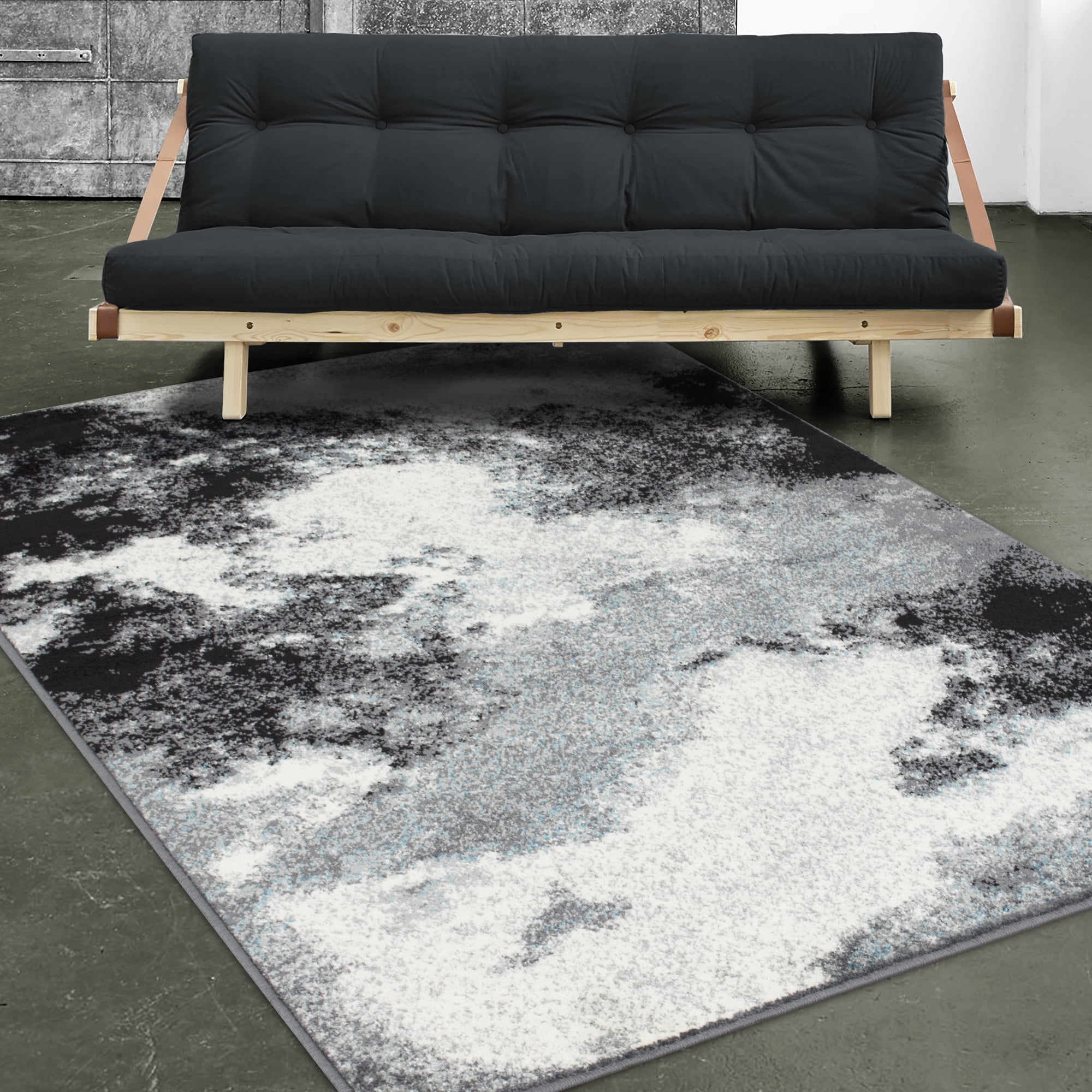 Allstar Rugs Grey Modern & Contemporary Rectangular Accent Rug ...