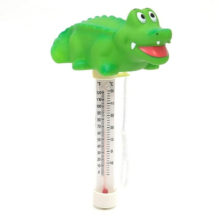 Floating Pool Thermometer Alligator, Large Size Easy Read with String ...
