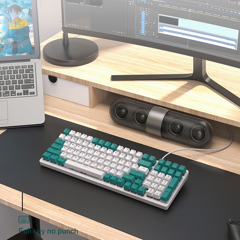 100 Keys NKRO Red Switch Mechanical Gaming Wired Keyboard (Aqua Green ...