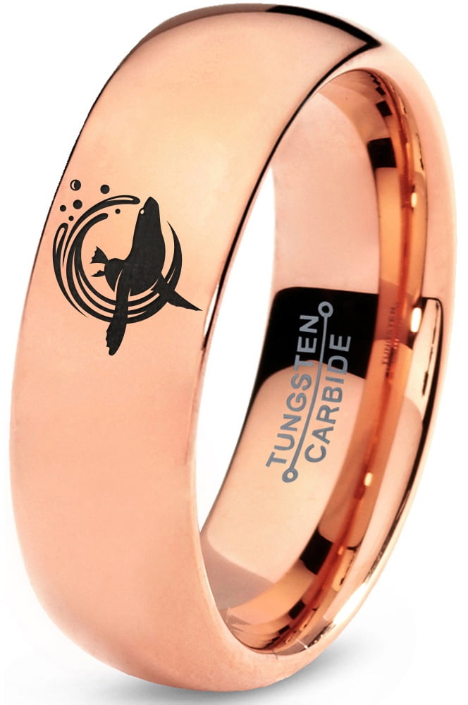 Tungsten Sea Lion Otariinae Foreflippers Swimming Band Ring 7mm Men ...