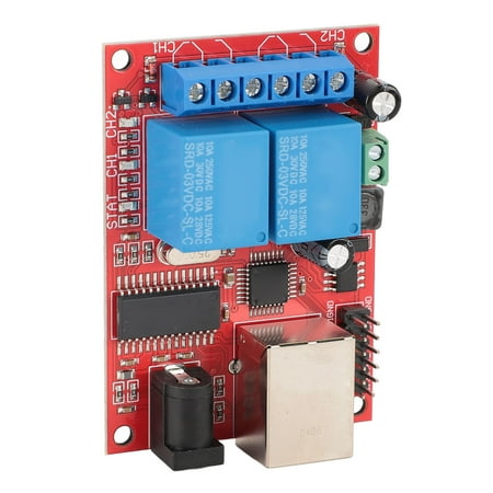 TCP UDP Controller Module, WEB Server Relay Board LAN Ethernet 2 Way Relay Board Remote Control ...
