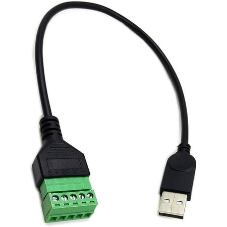 USB 2.0 A Screw Terminal Block Connector Cable, USB 2.0 A Male Plug to ...
