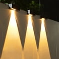 Solar Deck Lights, 4-Pack Outdoor Solar Powered Deck Lights Wall Lamp ...