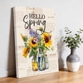 Canvas Wall Art Hello Spring Canvas Art Print Sunflowers Lavender ...