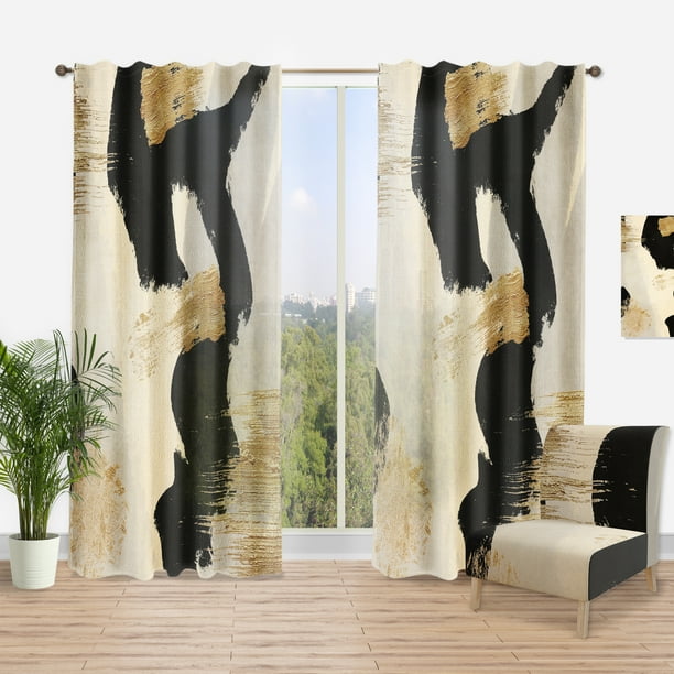 Designart 'Fractal Glam Collage II' Modern & Contemporary Curtain Panel ...