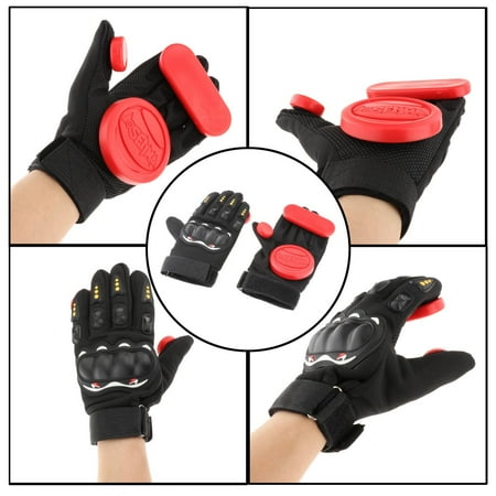 Outdoor Sliding Gloves Downhill Longboarding Skate Gloves Triple Slider ...
