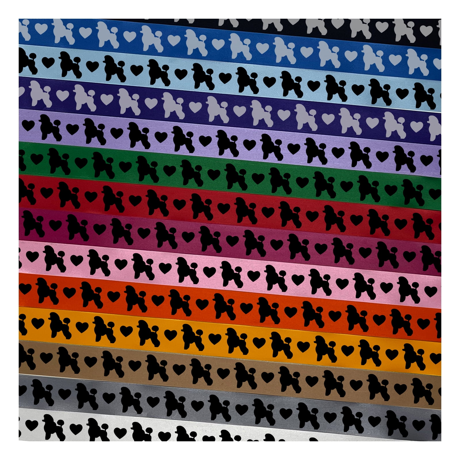 Miniature Poodle Dog Solid Satin Ribbon for Gift Wrapping Bows Craft ...