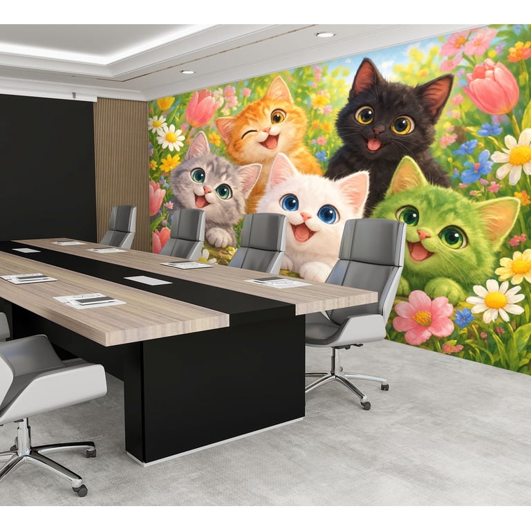 Wall Mural Cute Kittens for nursery Large Peel and Stick Wallpaper ...