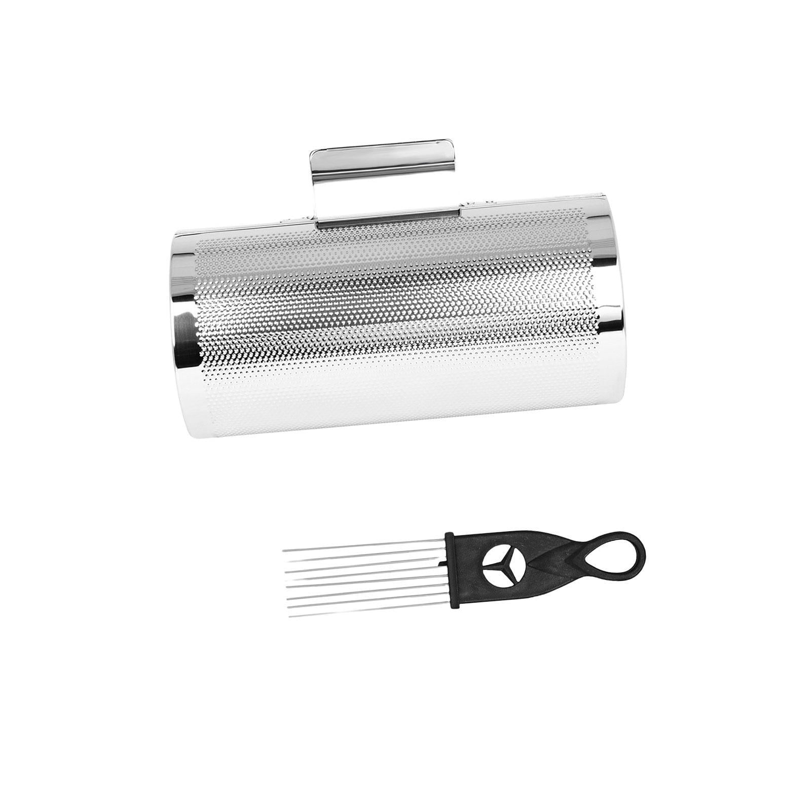 Instrumento de güiro de metal, instrumento musical de mano cilíndrico ...