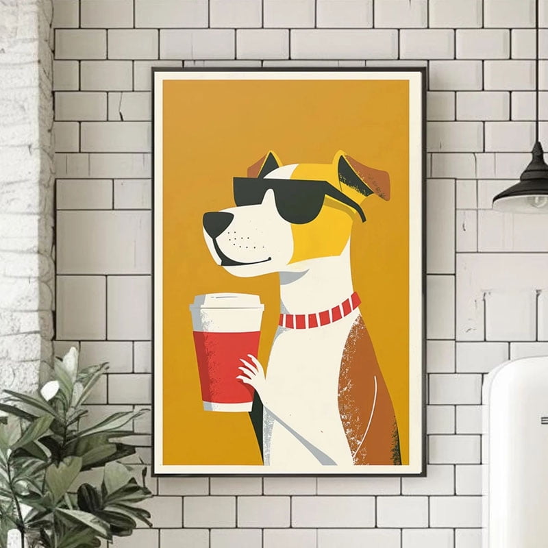 Click here for Nobrand 1pc Funny Lovely Dog Wall Art Print Retro... prices