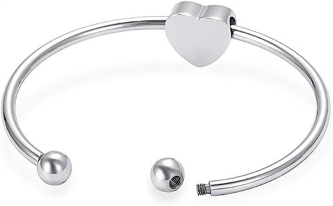 Urn Bracelet for Ashes Heart Locket Cremation Bracelet Ashes Holder ...
