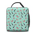 Boston Terrier and Floral Blue Pattern Insulated Lunch Bag Teens,Lunch ...